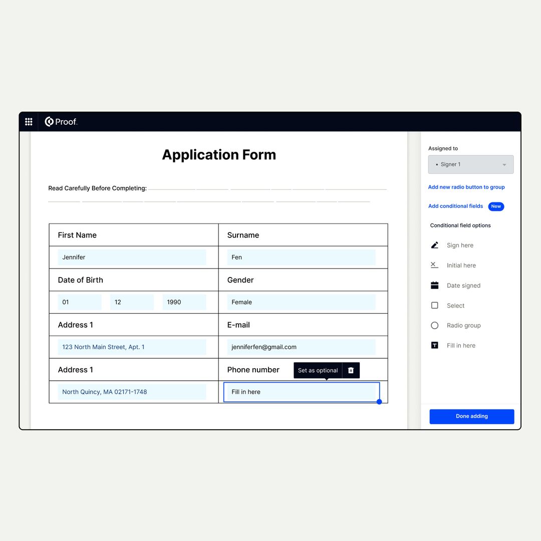 Products - Sign | Proof
